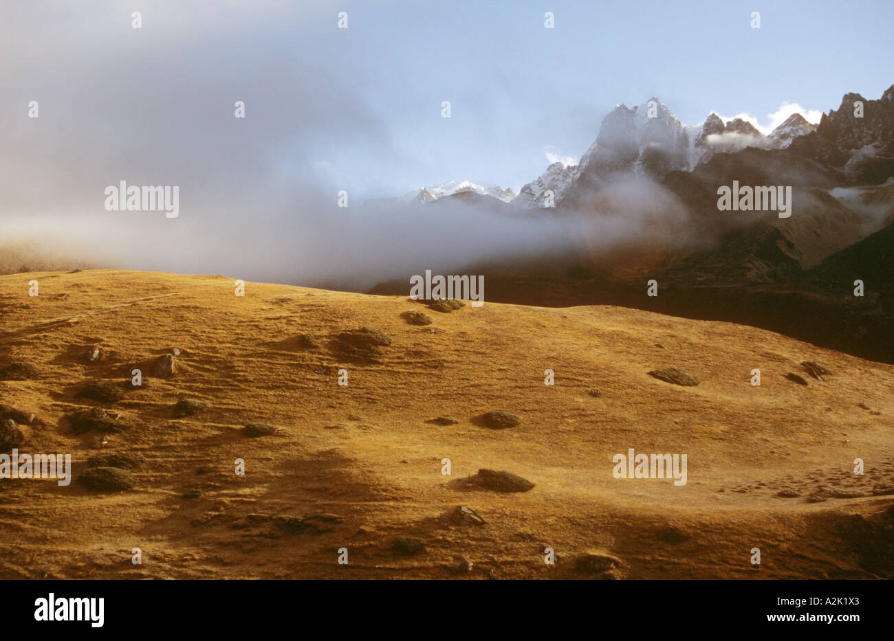 Nepal, Landscape in the Everest region Stock Photo - Alamy
