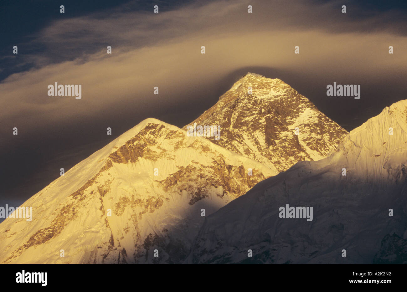Nepal, Mount Everest at sunset Stock Photo - Alamy