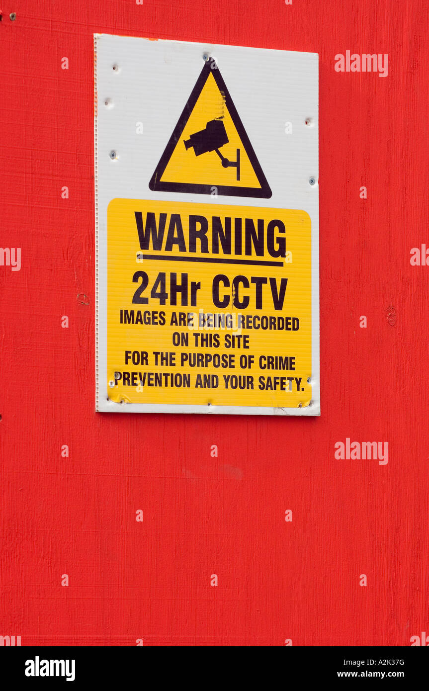 Closed Circuit Television Warning Sign High Resolution Stock ...