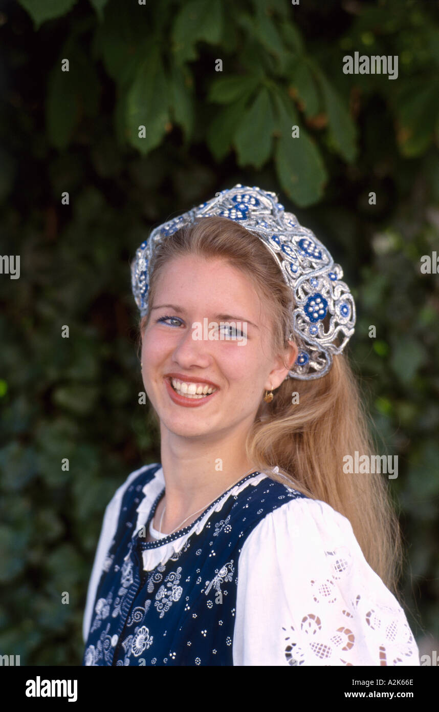 Hungary Budapest Girl in Traditional Costume Stock Photo - Alamy