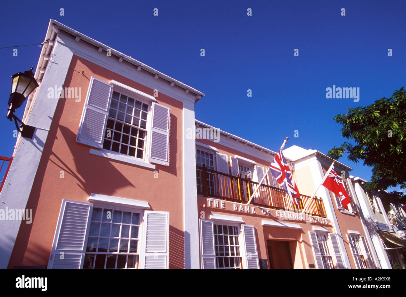 Caribbean, Bermuda, City of Hamilton. Turn-of-the-century Victorian ...