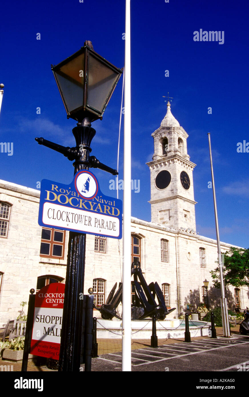 Caribbean, Bermuda, Sandys Parish, Royal Naval Dockyard, Clocktower ...