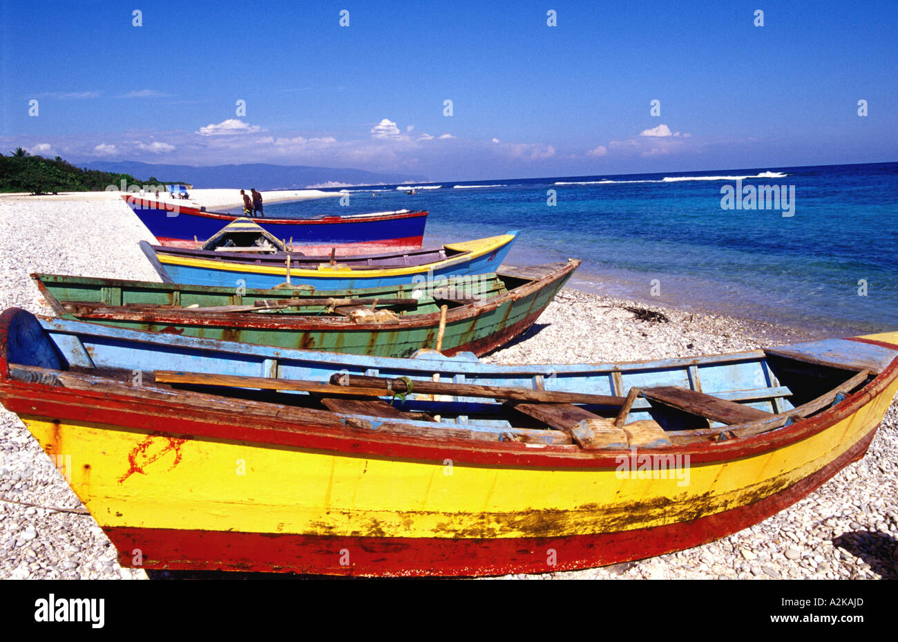 Caribbean, Dominican Republic, Barahona, Fishing village Stock Photo ...