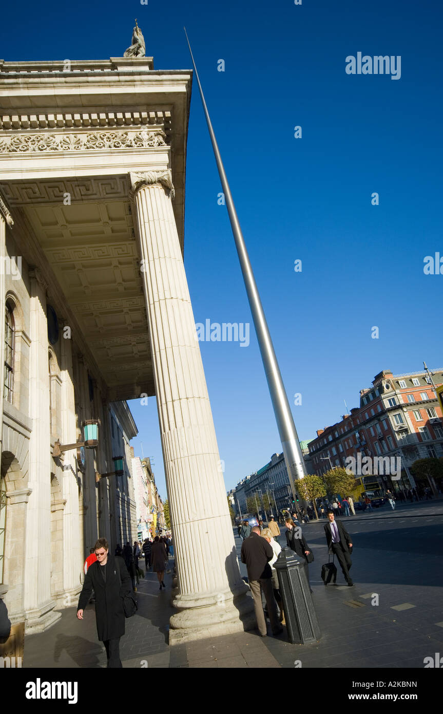 Columns at the entrance to the post office on O'Connell Street Dublin ...