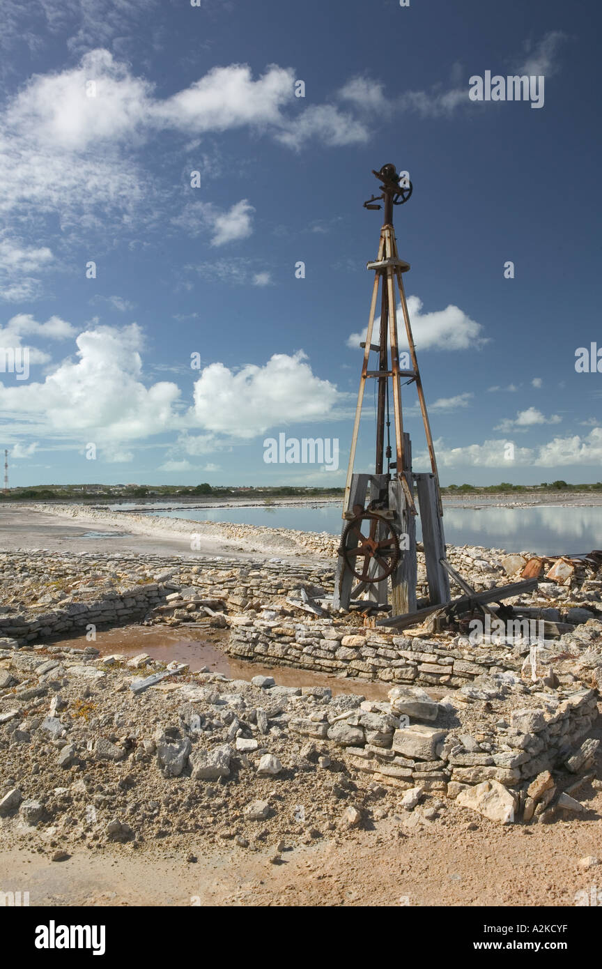 Caribbean, TURKS & CAICOS, South Caicos Island, Cockburn Harbour: Salt ...