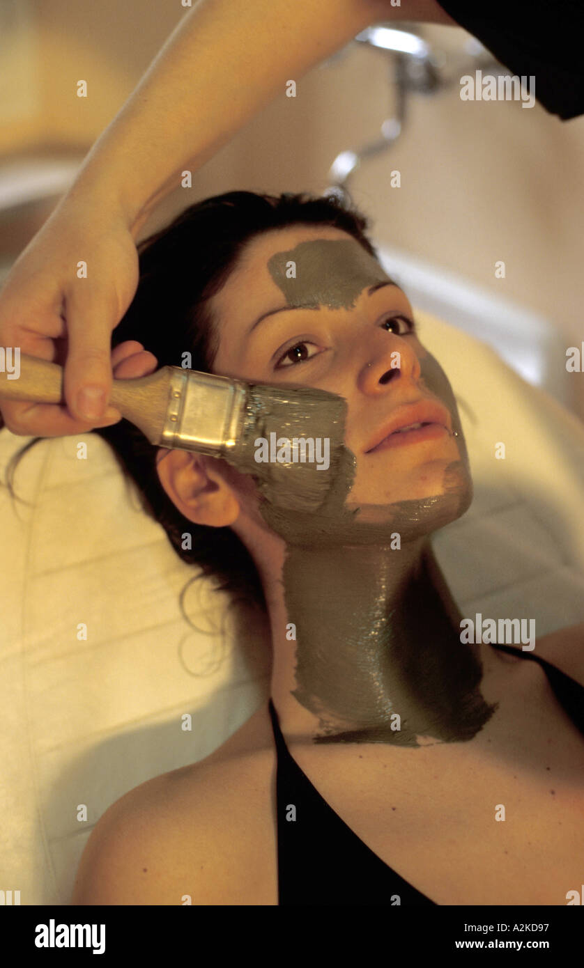 Woman takes mud bath treatment hi-res stock photography and images - Alamy