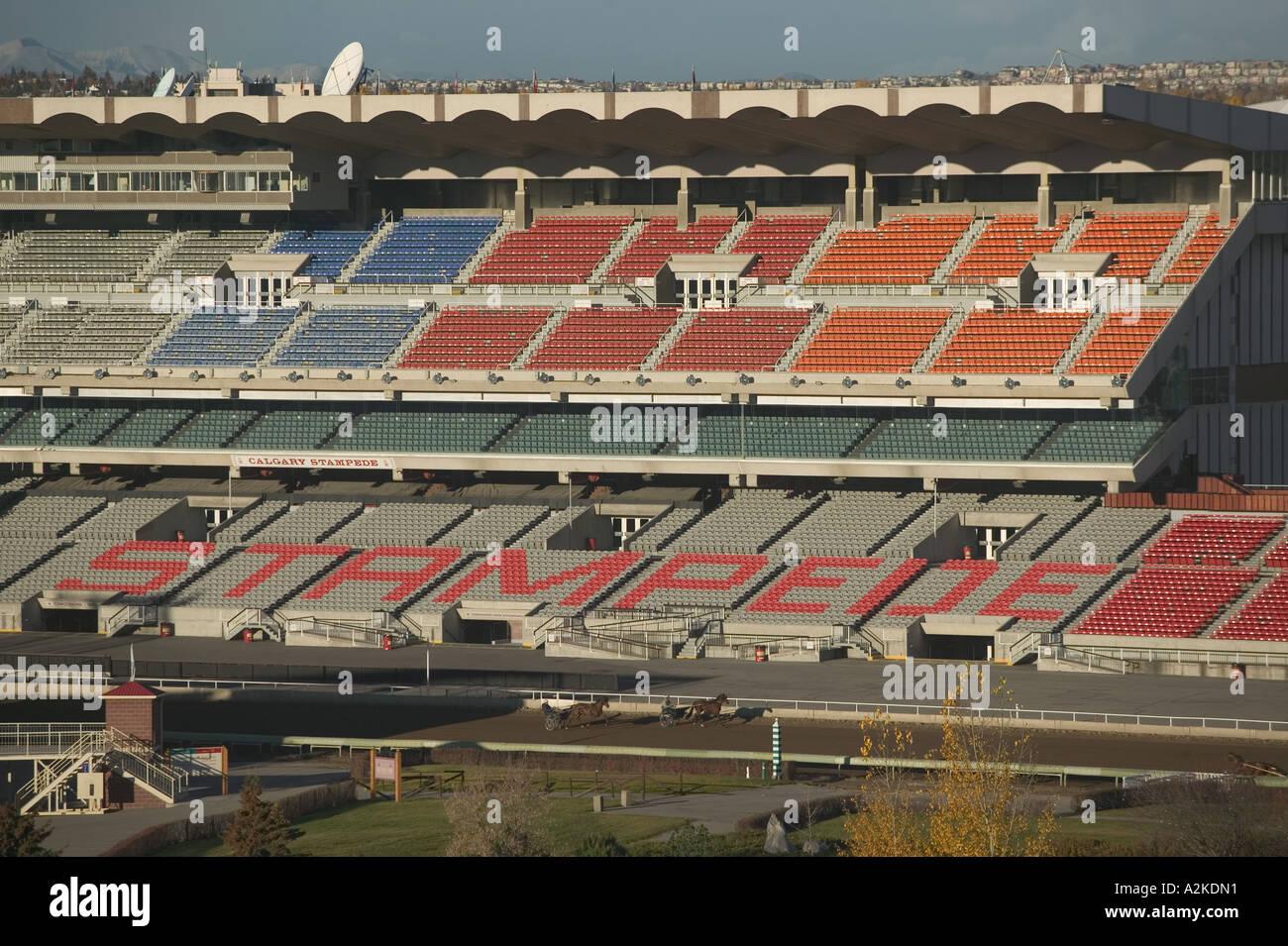 Canada, Alberta, Calgary: Calgary Stampede Park Arena / Morning Stock ...