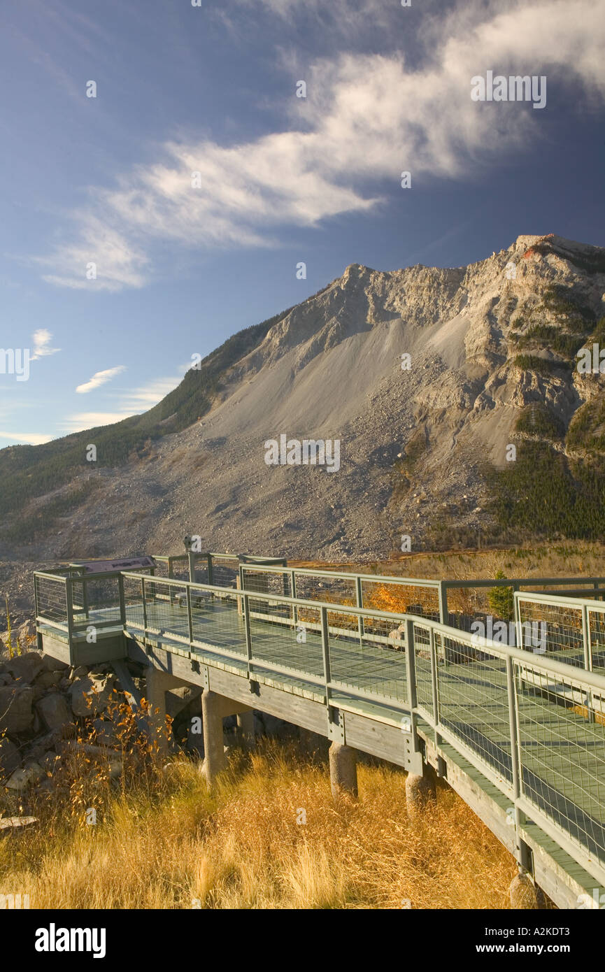Canada, Alberta, Crowsnest Pass Area: FRANK, View of the 1903 Frank ...