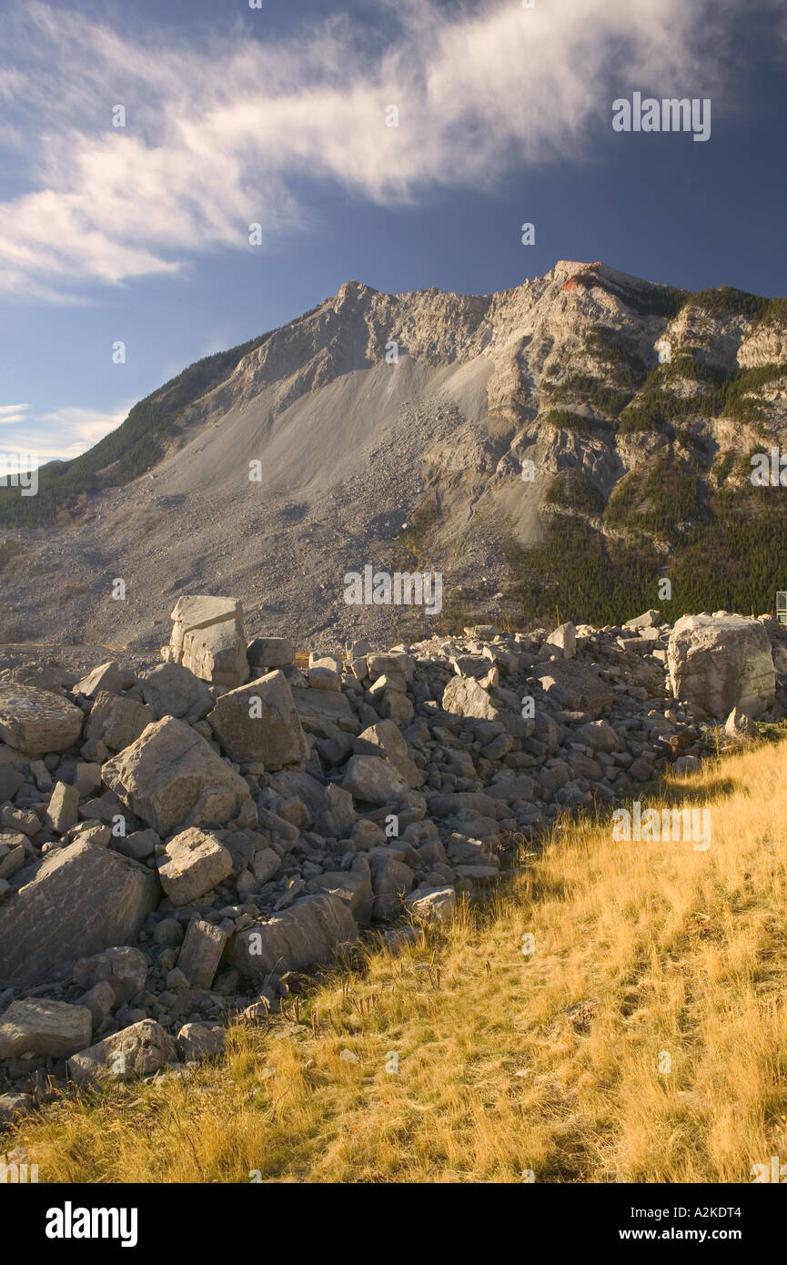 Canada, Alberta, Crowsnest Pass Area: FRANK, View of the 1903 Frank ...