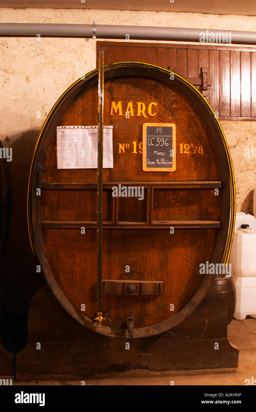In the Chapoutier winery. The special storage room for spirits, marc ...