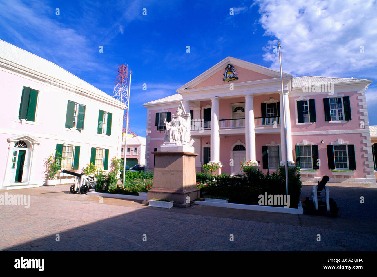 Pink Bahamas Parliament Government Building Nassau Caribbean Stock ...