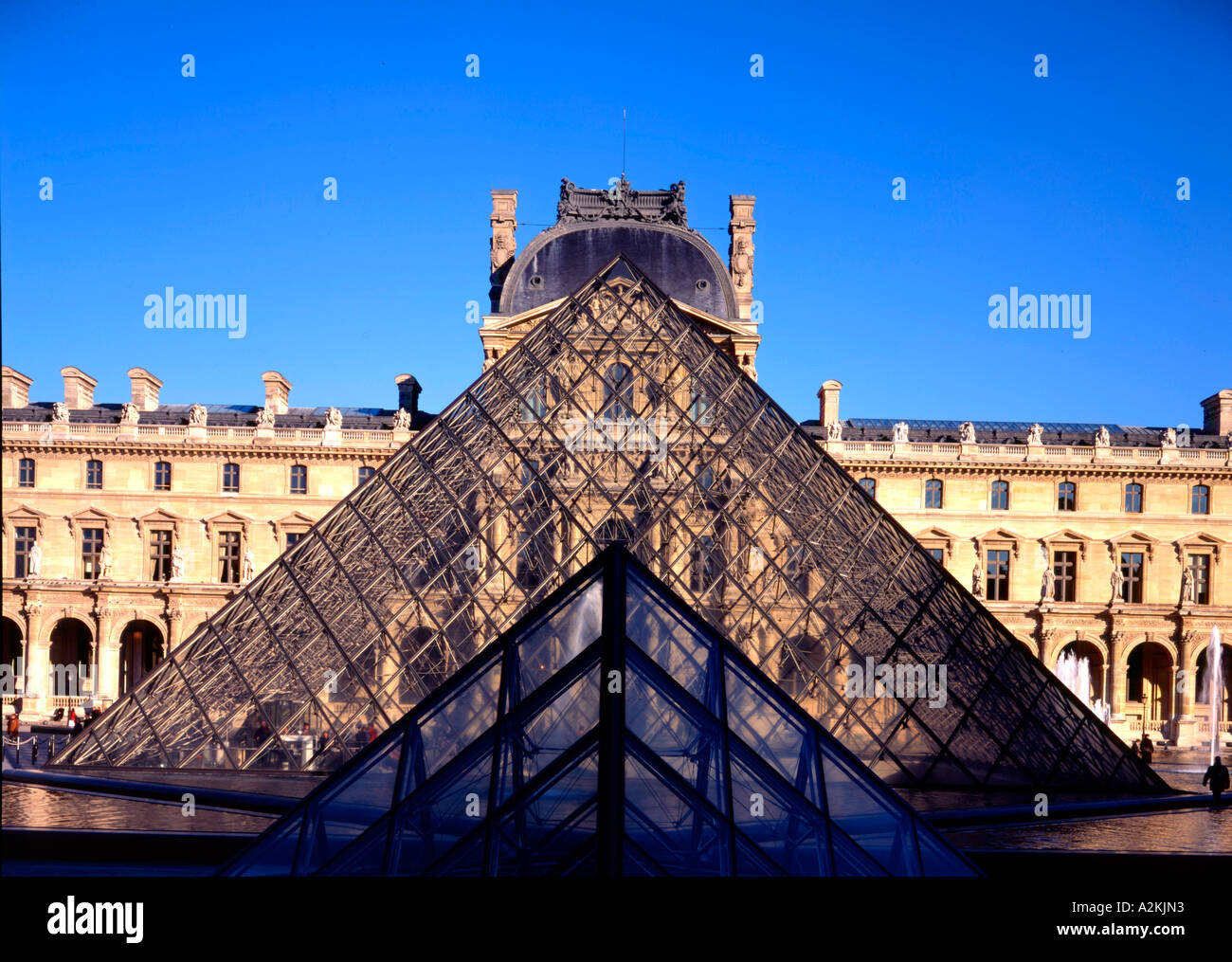 Le louvre museum facade hi-res stock photography and images - Alamy