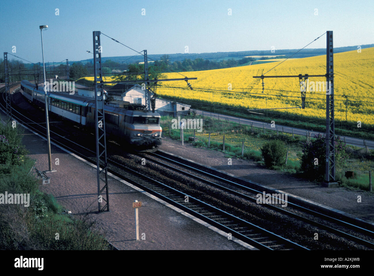 EU, France, Burgundy, High speed express train Stock Photo - Alamy