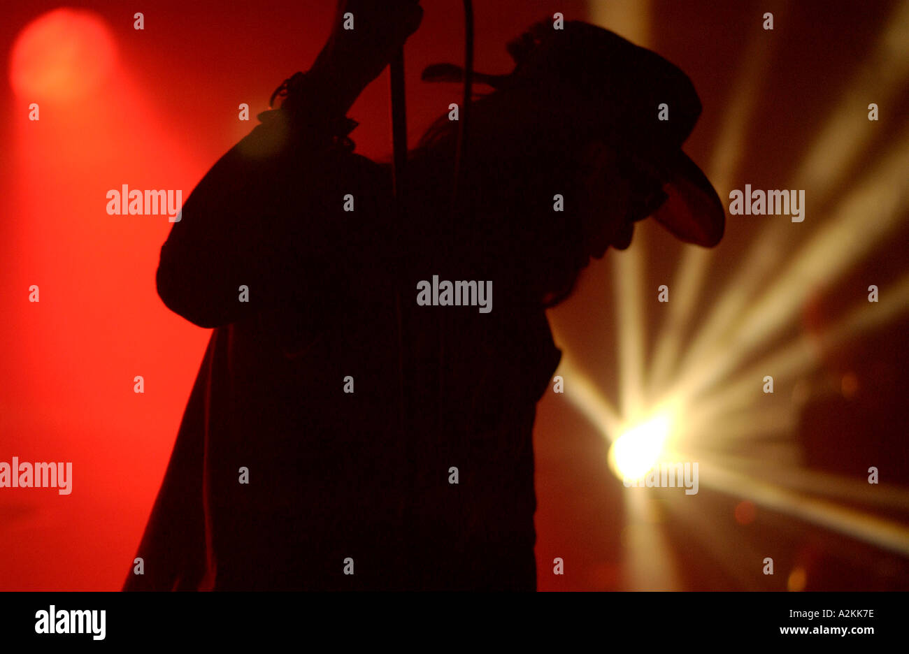 A singer performs in concert Stock Photo - Alamy