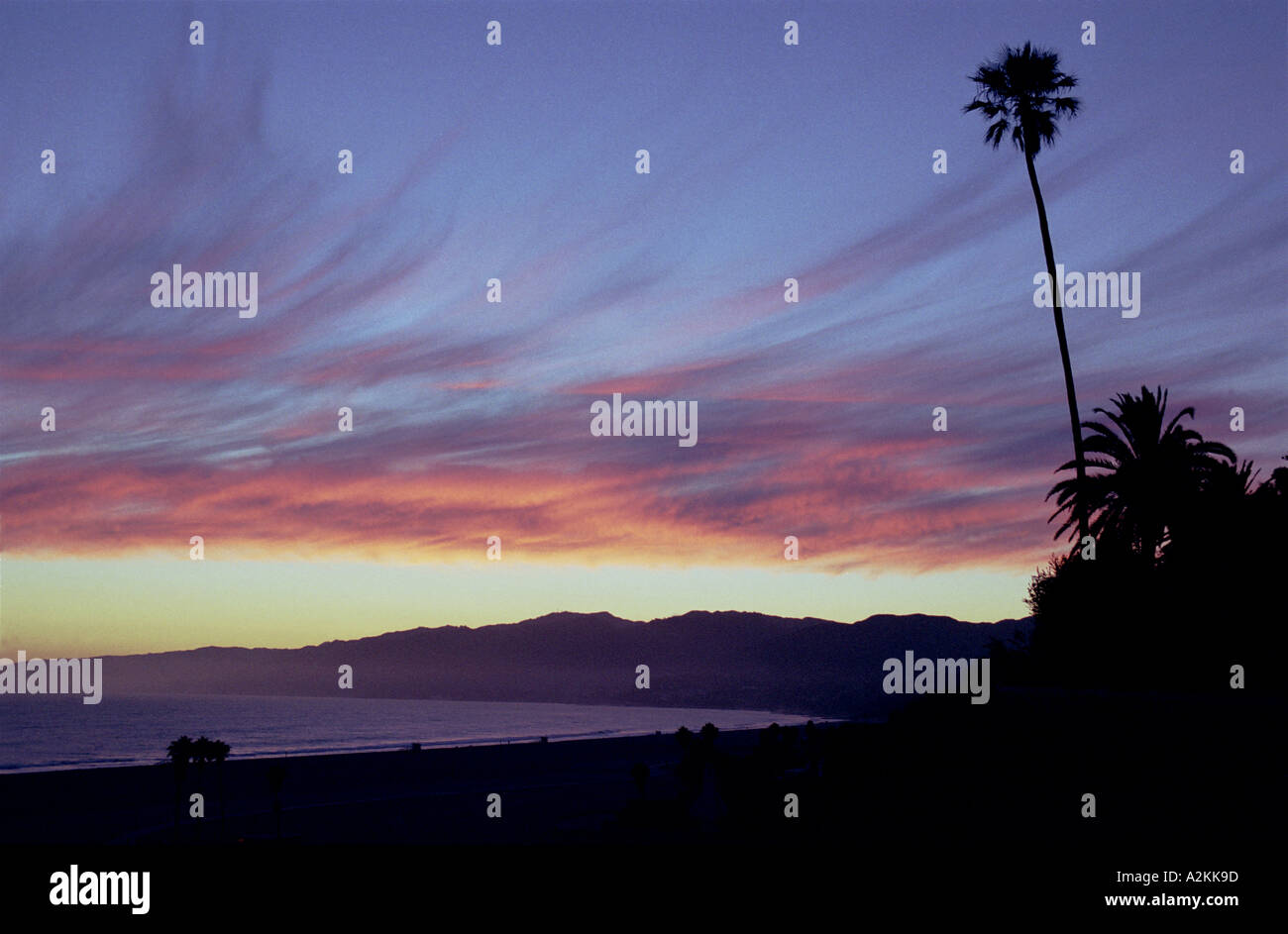 Sunset in Los Angeles Stock Photo - Alamy