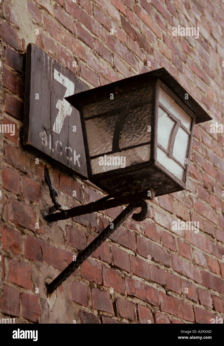 Block Lamp at Auschwitz Stock Photo - Alamy