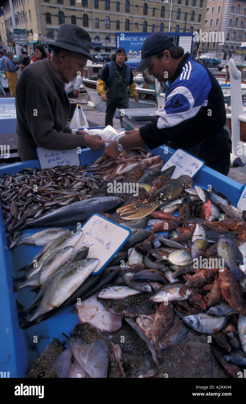 Europe, France, Marseilles, Old Port, fishmonger Stock Photo - Alamy