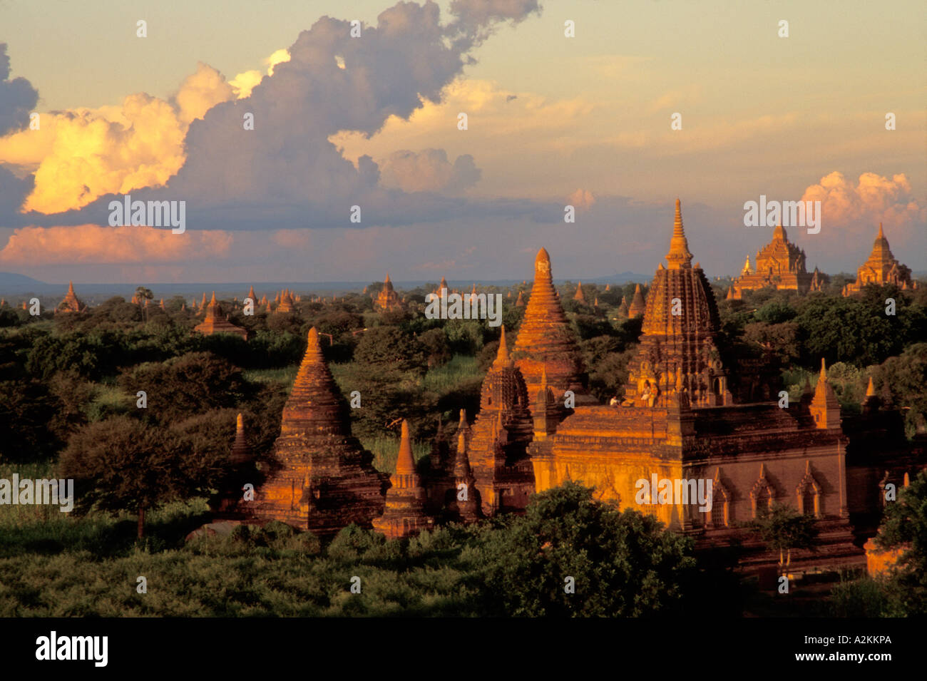 Temples and pagodas at sunrise Bagan Myanmar Stock Photo - Alamy