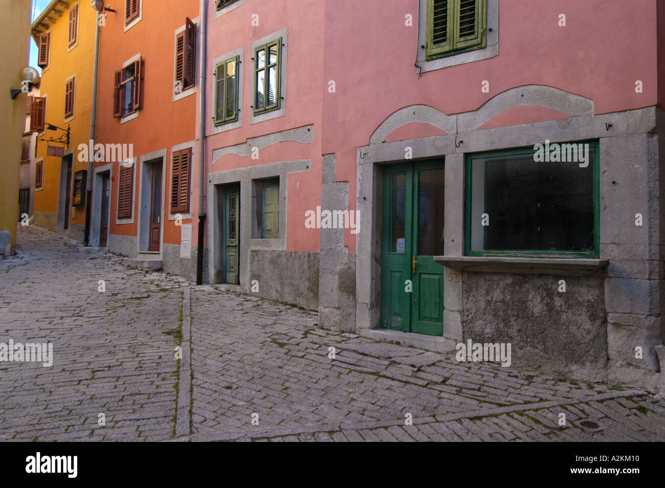 historic buildings in the historic center of Labin Stock Photo - Alamy