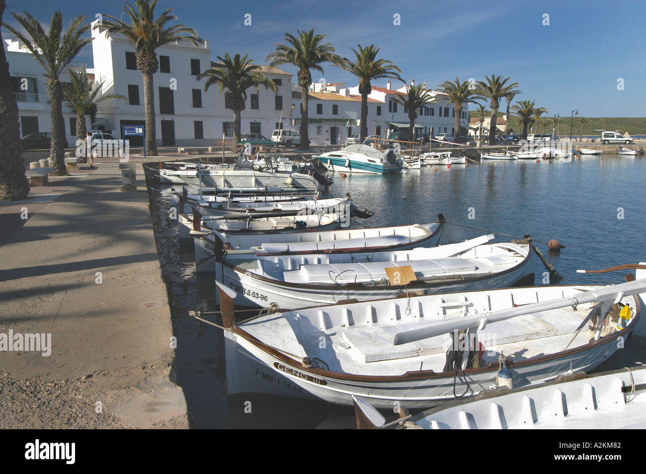 Fishing boats at fornells village hi-res stock photography and images ...