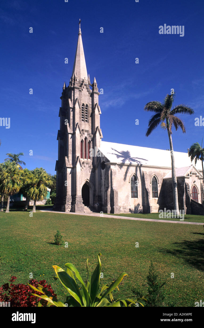 Graphic angle of famous St Marks Anglican Church in Hamilton Bermuda ...