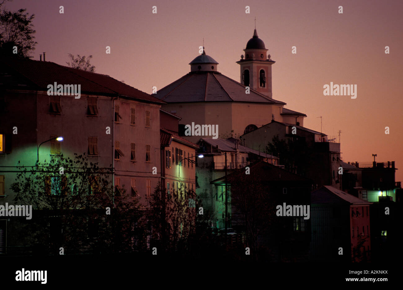 Foreshortening Mele Ligury Italy Stock Photo - Alamy