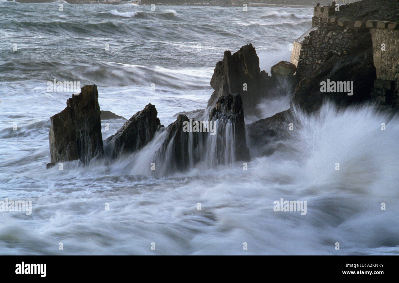 Stormy sea Voltri Ligury Italy Stock Photo - Alamy