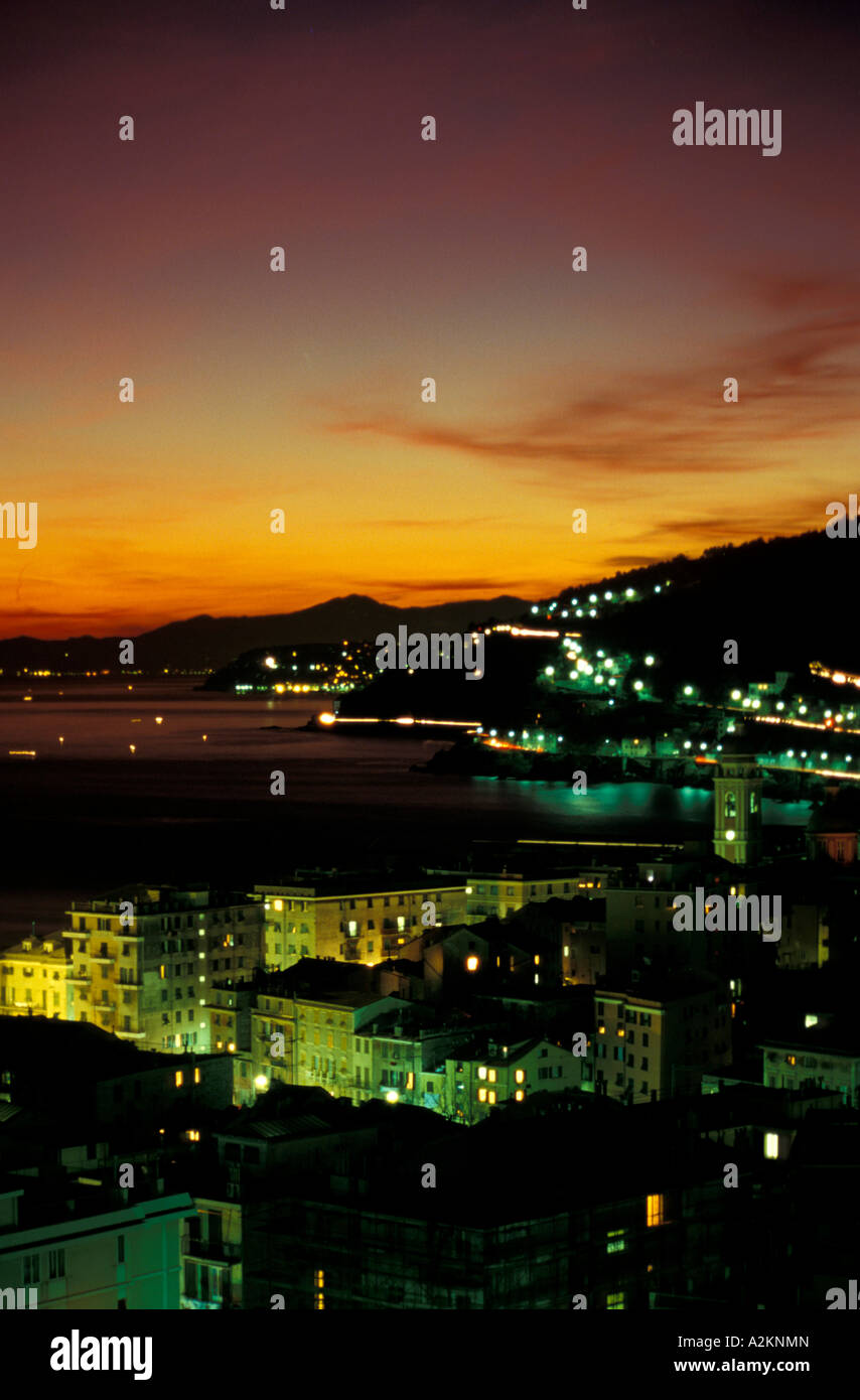 Voltri at sunset Ligury Italy Stock Photo - Alamy