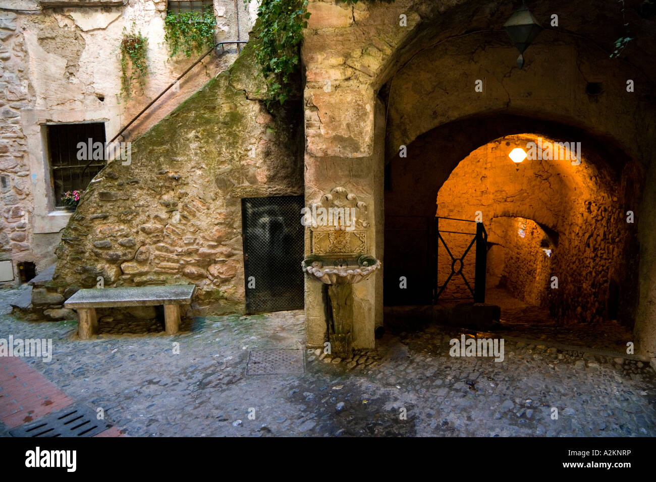 Old town centre Dolceacqua Ligury Italy Stock Photo - Alamy
