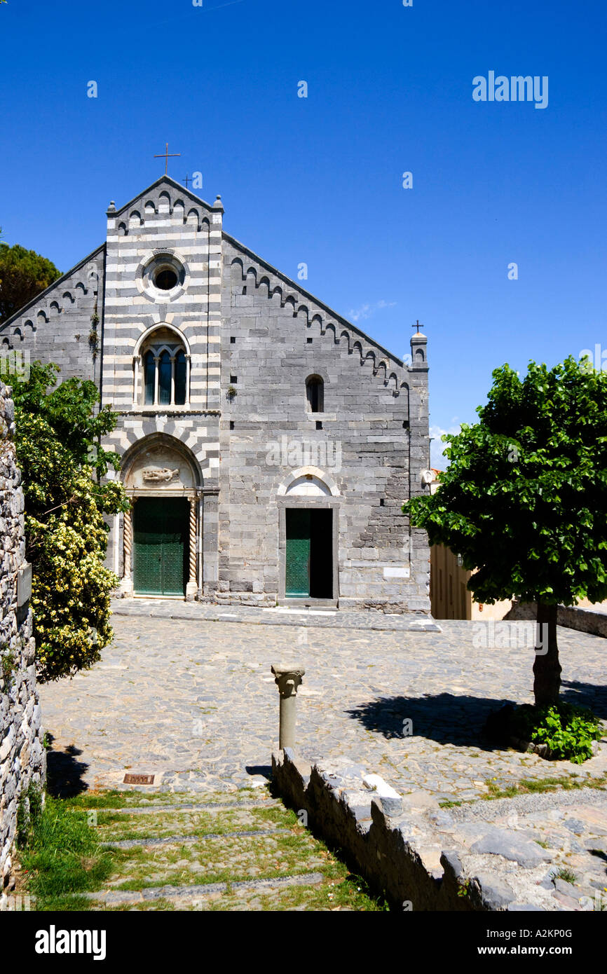 San Lorenzo church Portovenere Ligury Italy Stock Photo - Alamy