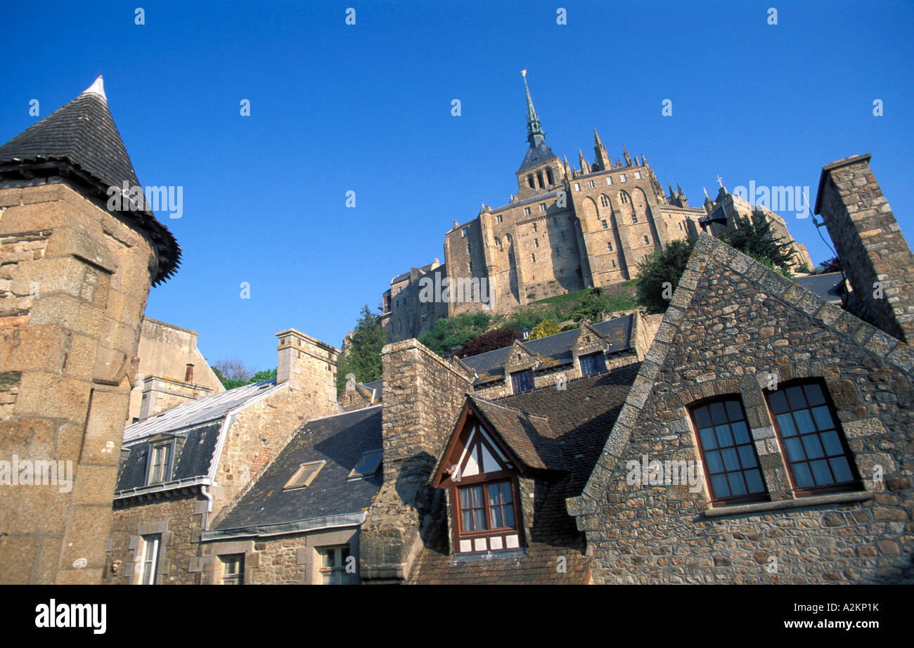 The Abbey Mount Saint Michel Normandy France Europe Stock Photo - Alamy