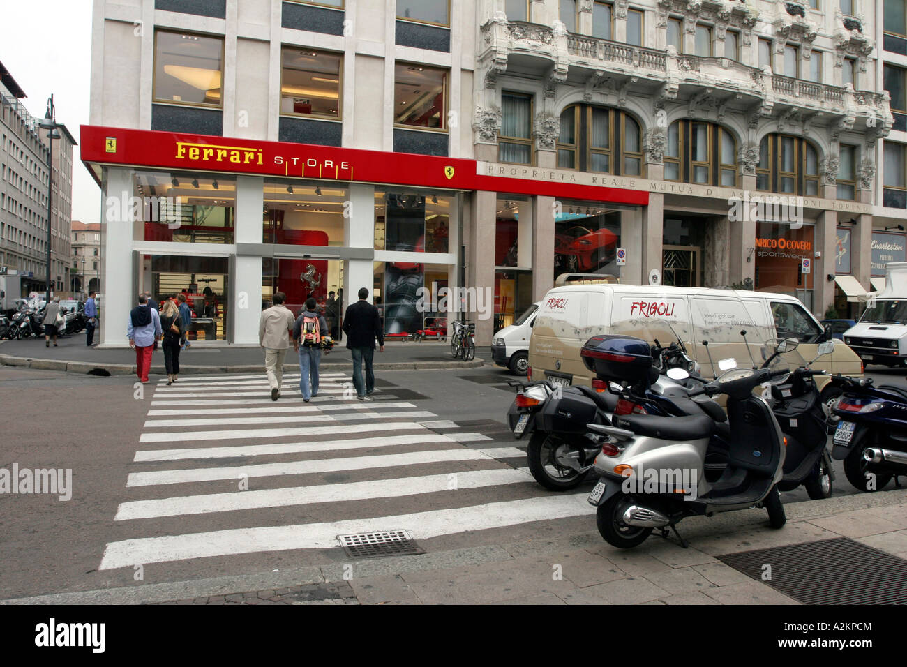 Ferrari store Liberty square Milan Lombardy Italy Stock Photo - Alamy