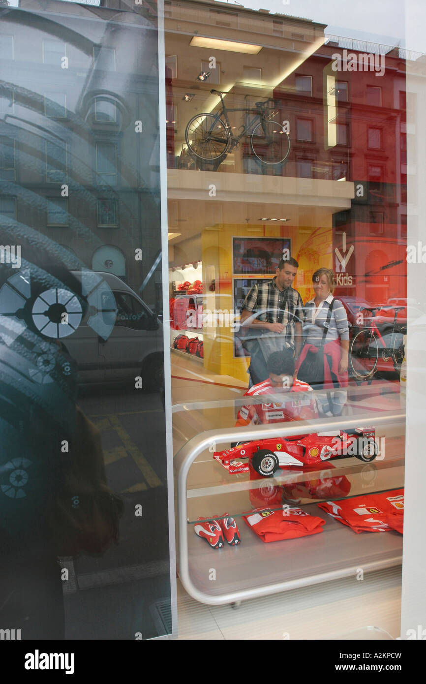 Ferrari store Liberty square Milan Lombardy Italy Stock Photo - Alamy