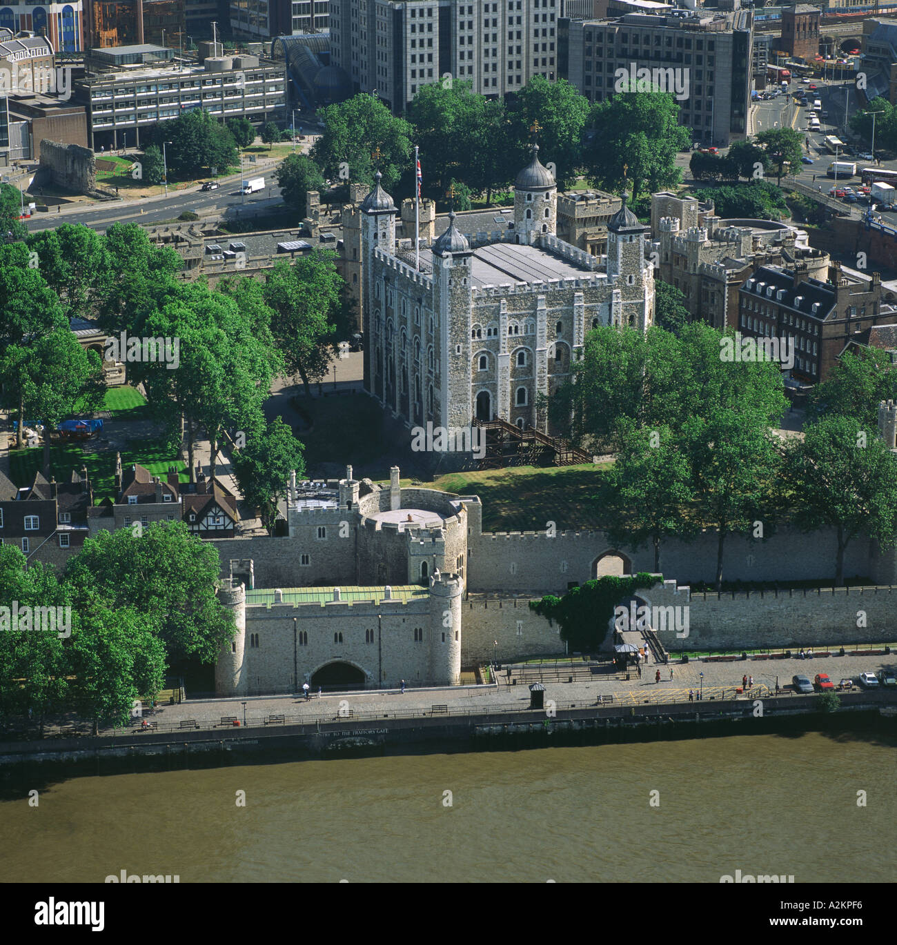 Traitors Gate Tower of London UK aerial view Stock Photo - Alamy