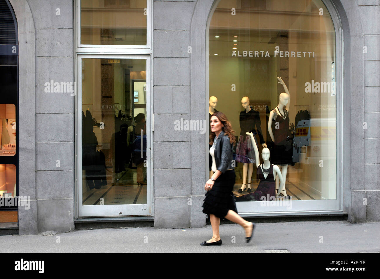 Alberta Ferretti shop window Milan Lombardy Italy Stock Photo - Alamy