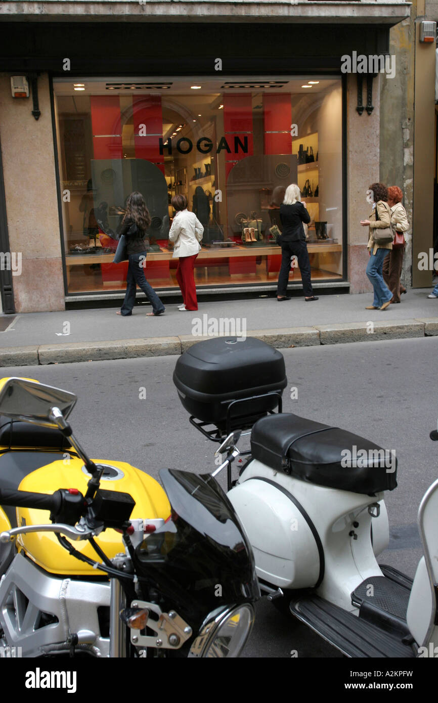 Hogan shop window Milan Lombardy Italy Stock Photo - Alamy