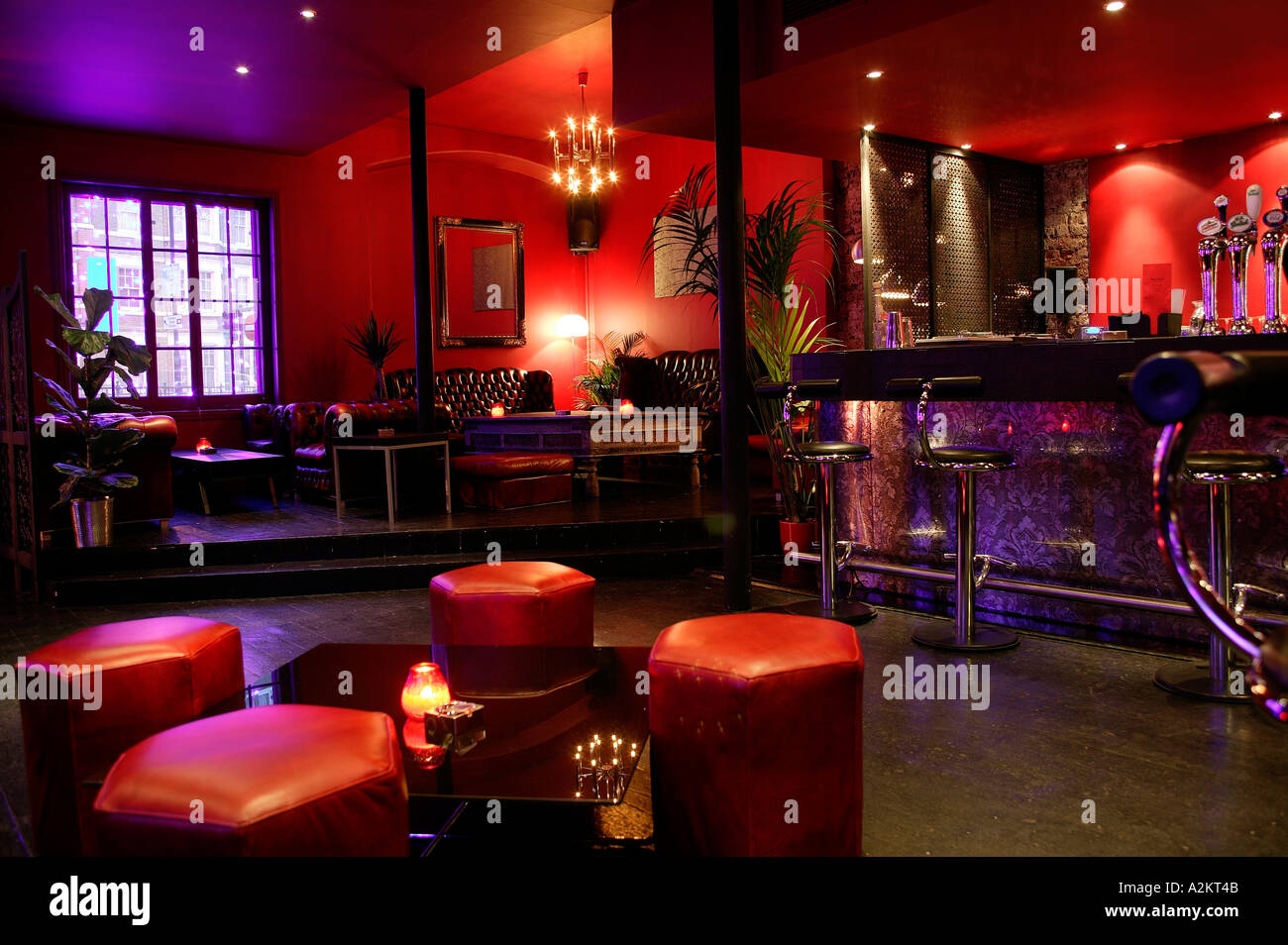 Interior of Bullet Bar London Stock Photo - Alamy