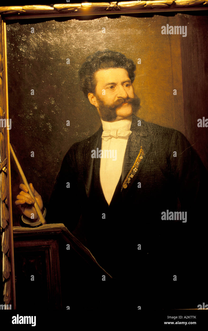 Portrait Johann Strauss museum Praterstrasse 54 Vienna Austria Europe ...