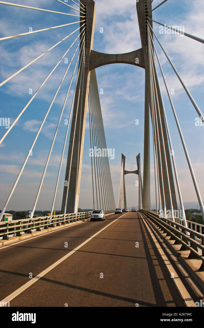 The Pont Tarascon Beaucaire Bridge completed in 2000. Cable-stayed ...