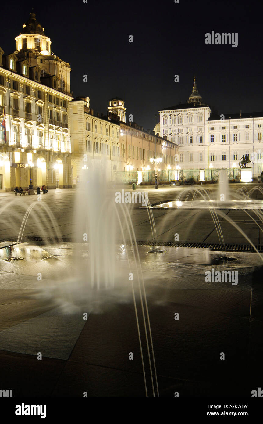 Piazza Castello Turin Piemonte Italy Stock Photo - Alamy