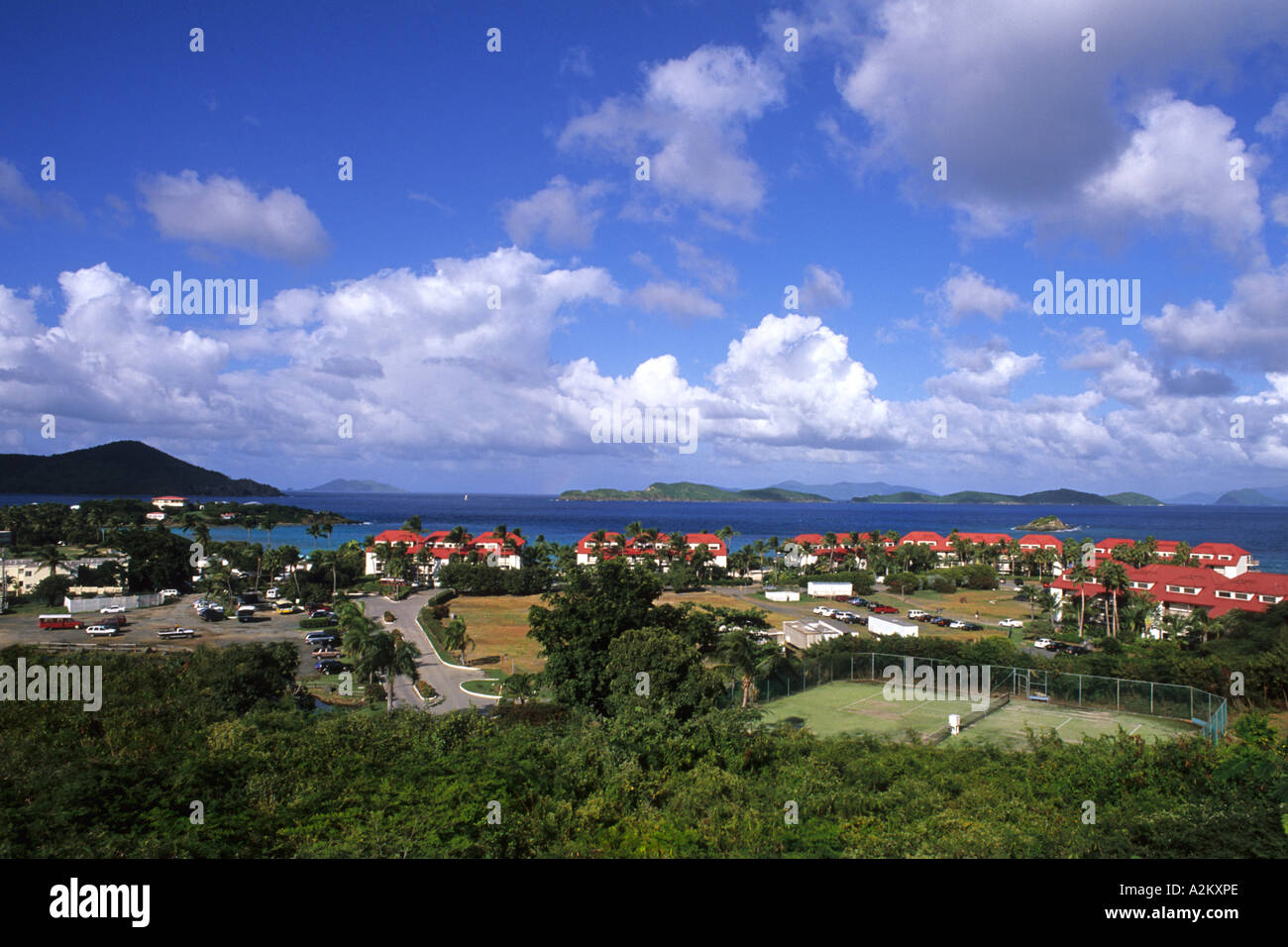 St Thomas US Virgin Islands with beautiful beaches and blue water at ...