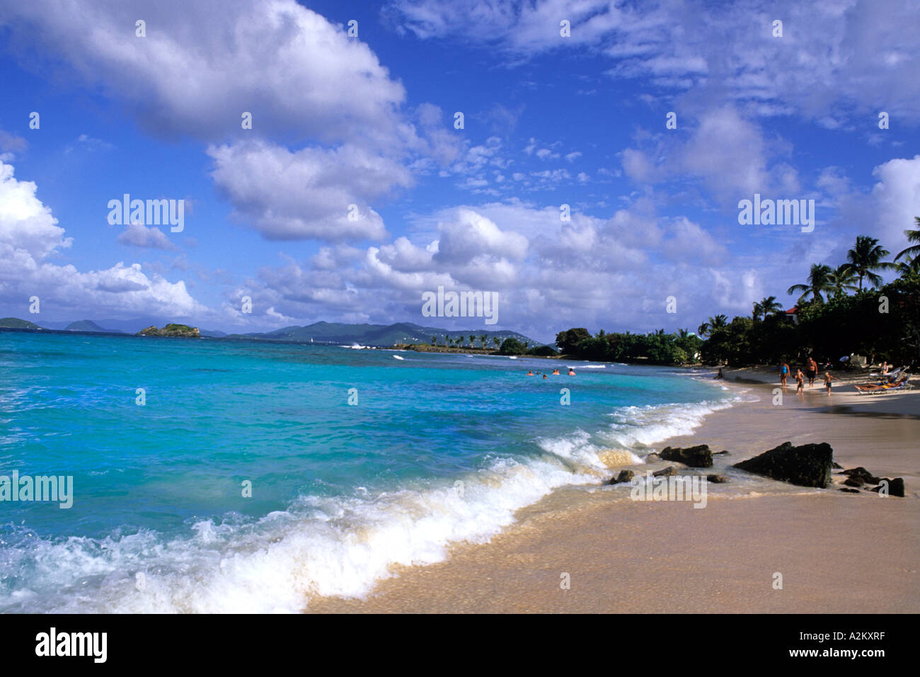 St Thomas beautiful beaches and blue water at famous Sapphire Beach ...