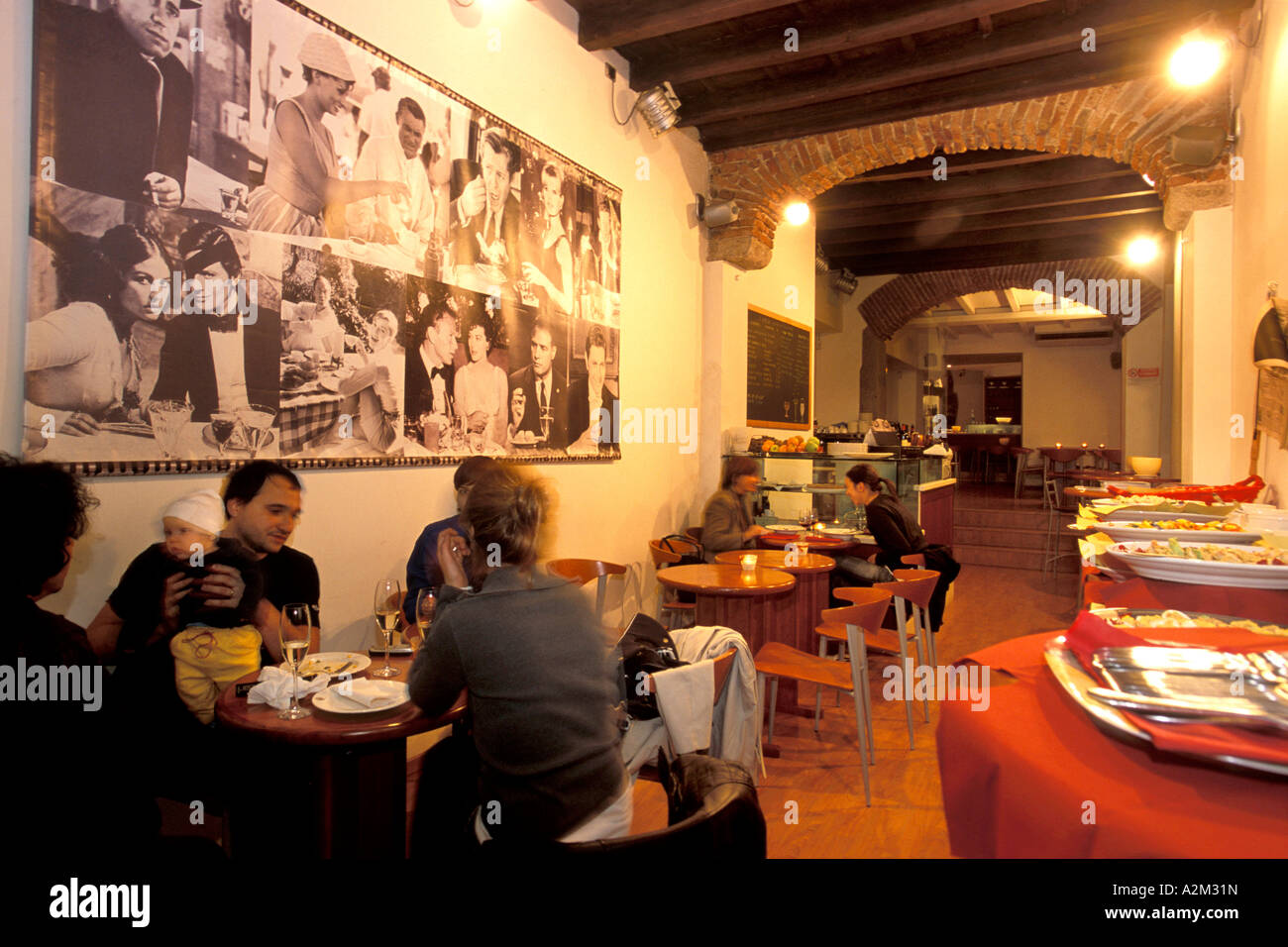 Arcadia wine restaurant Milan Lombardy Italy Stock Photo - Alamy
