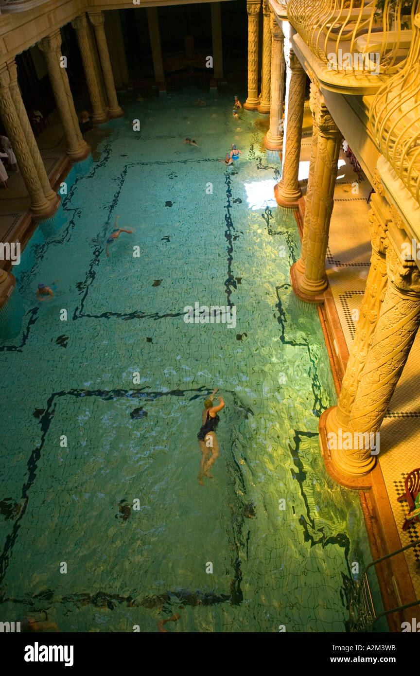 HUNGARY, Budapest: Gellert Baths, Interior Pool Stock Photo - Alamy
