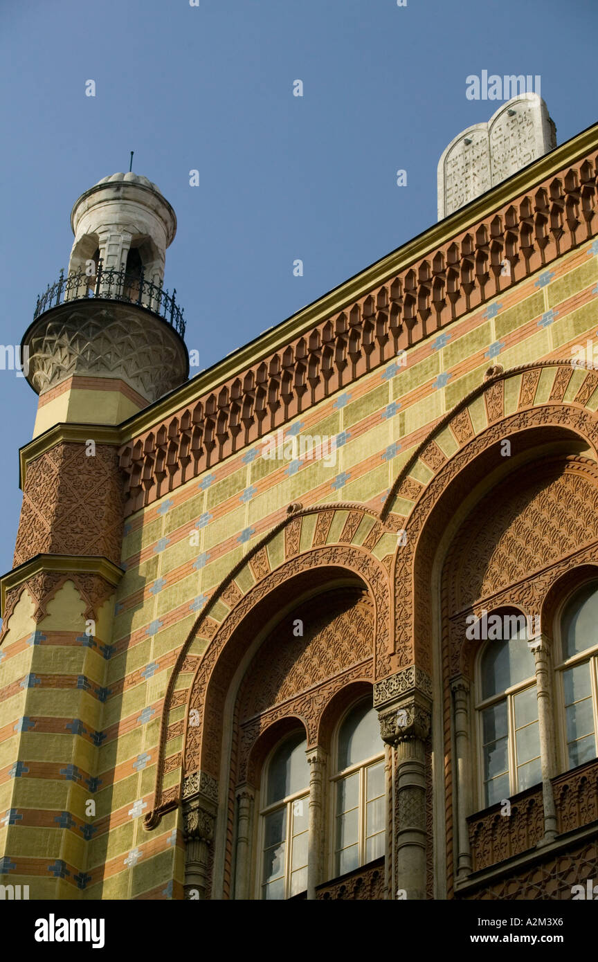 HUNGARY, Budapest: Pest, Rumbach Synagogue (b.1872), designed by Otto ...