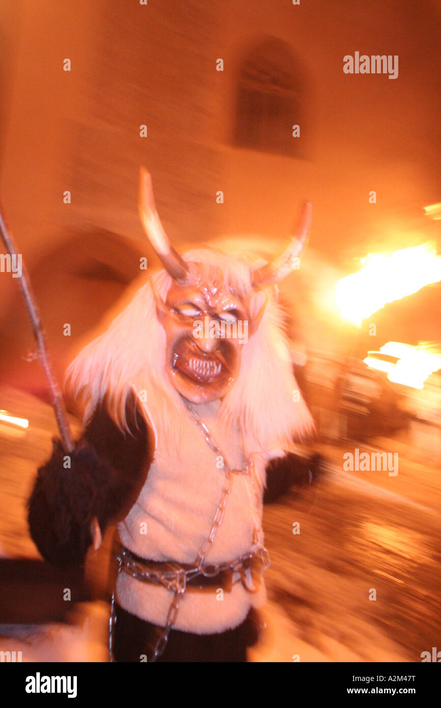 Krampus mask 5th December feast Tarvisio Friuli Venezia Giulia Italy ...