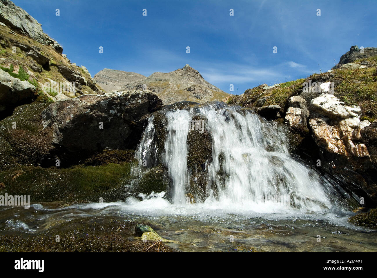 Waterfall Valtournenche Valle d Aosta Italy Stock Photo - Alamy
