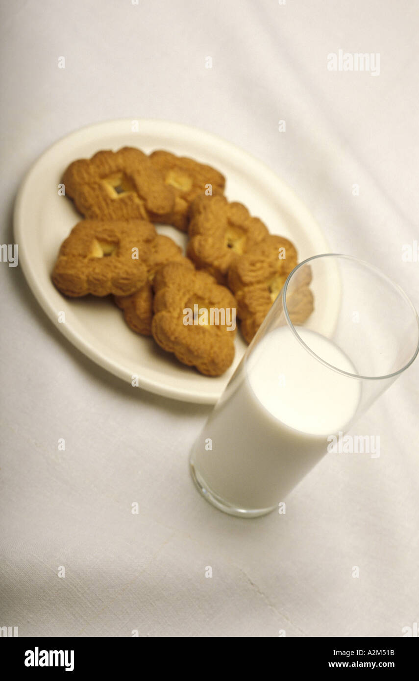 Milk and cookies Stock Photo - Alamy