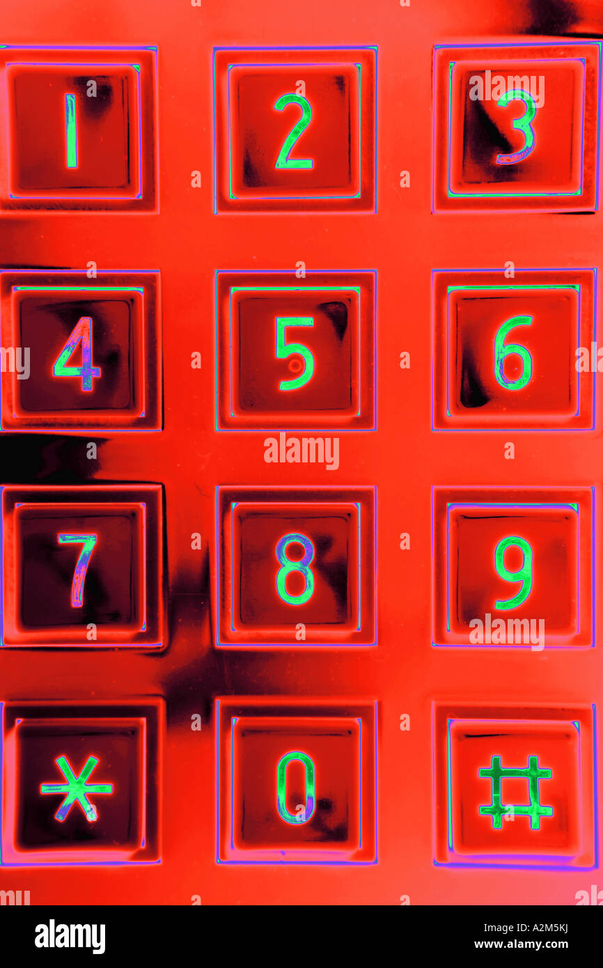 Numbers on keypad Stock Photo - Alamy