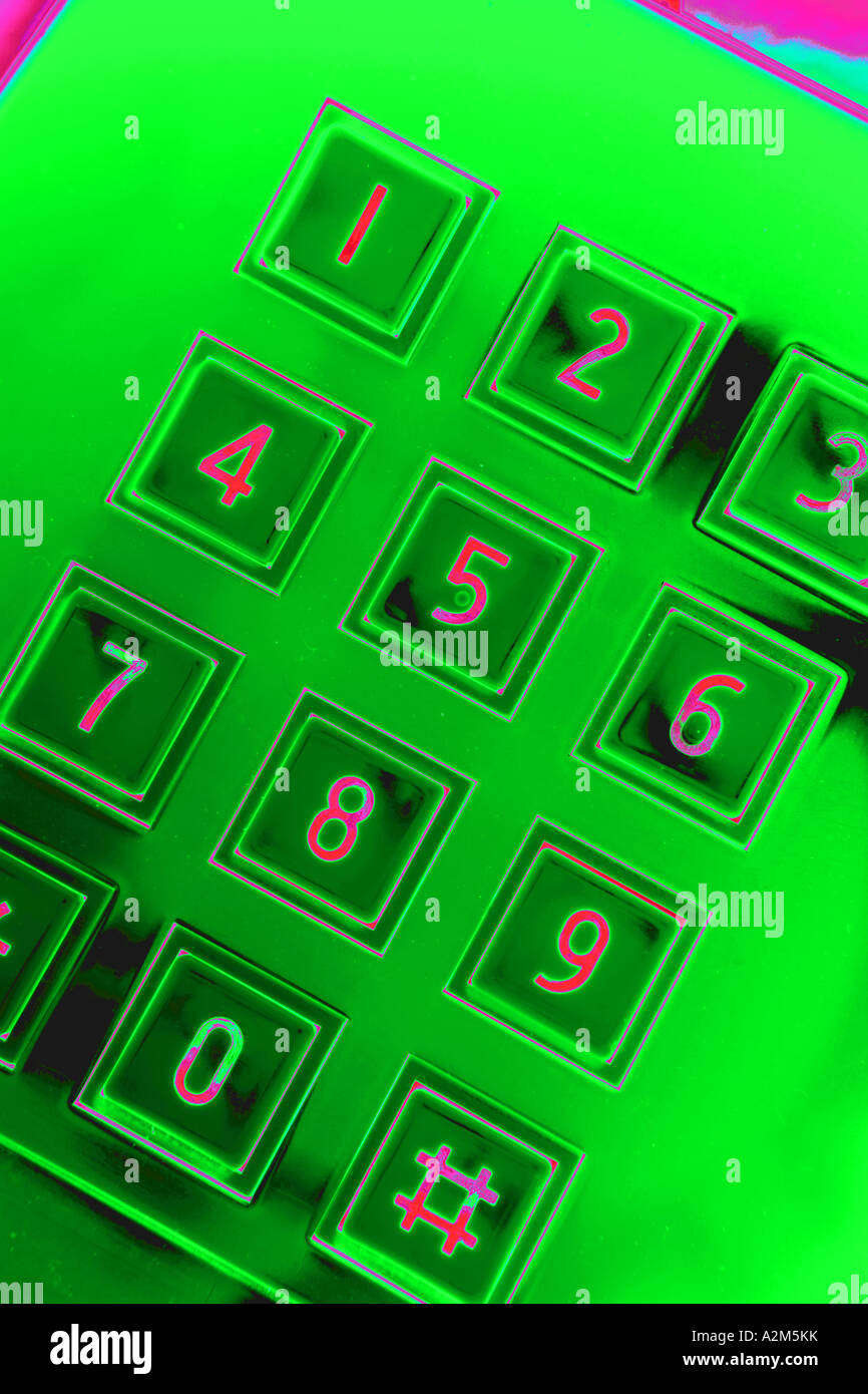 Numbers on keypad Stock Photo - Alamy